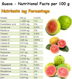 Guava nutrition table – NatureWord
